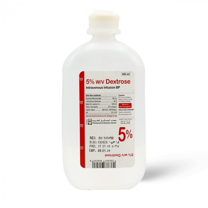 Dextrose 5% 500ml(Mediflow)1's – Medical Bazar