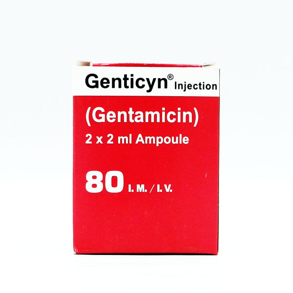 Genticyn Injection 80mg 2mlx2 Ampoules – Medical Bazar