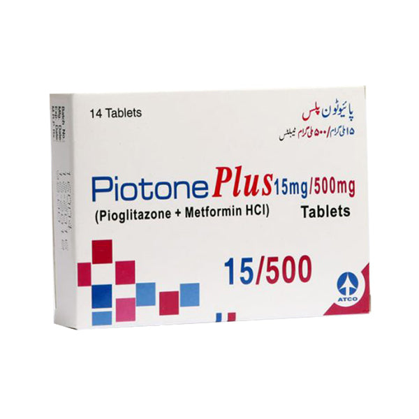 Piotone Plus Tablets 15/500mg 14's – Medical Bazar