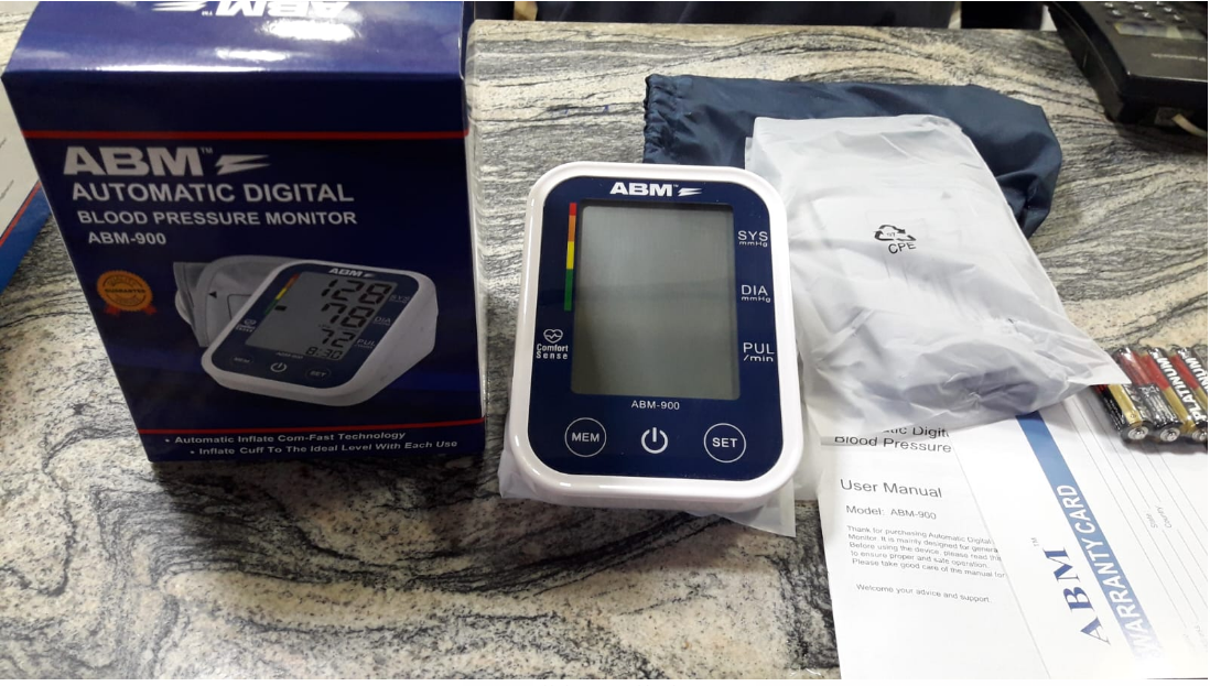 AUTOMATIC DIGITAL BLOOD PRESSURE MONITOR ABM-900 – Medical Bazar