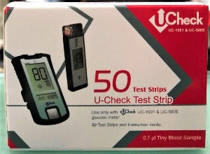 UCHECK TEST STRIPS 50’s (2x25) – Medical Bazar