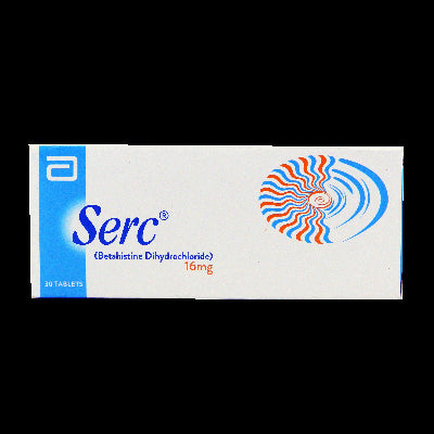 Serc Tablets 16mg 30's – Medical Bazar