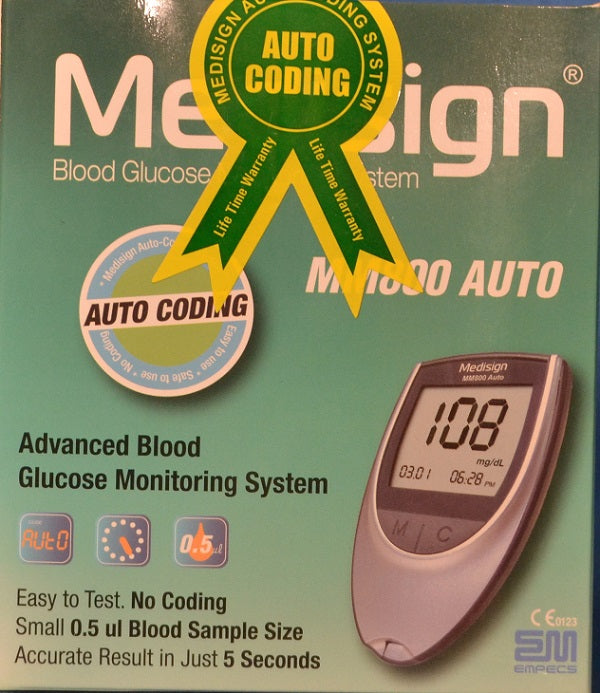 Medisign Advanced Blood Glucose Monitoring System, MM800 Auto – Medical ...