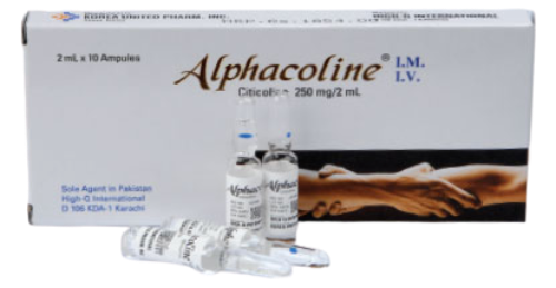 Alphacoline Injection 250mg 10 Ampoules – Medical Bazar