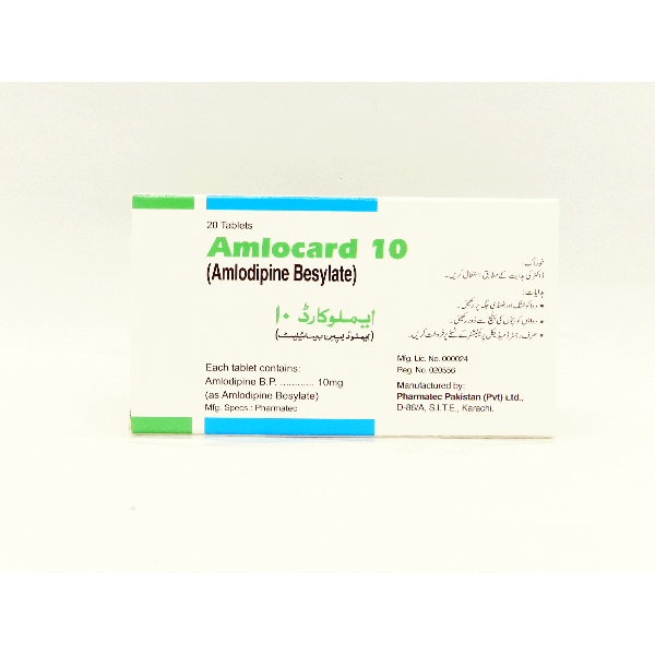 Amlocard Tablets 10mg 2X10's – Medical Bazar