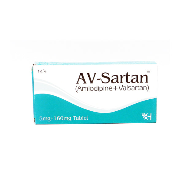 Av Sartan 10/160mg Tablet 14's – Medical Bazar