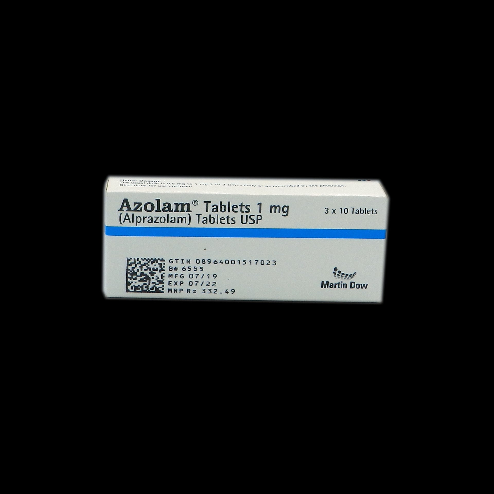 Azolam Tablets 1mg 3X10's – Medical Bazar