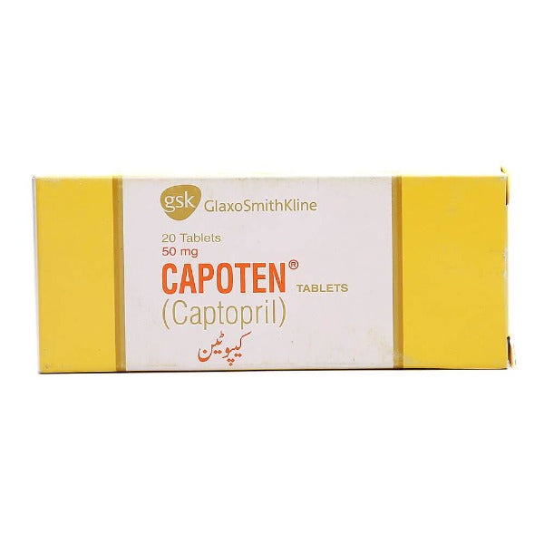 Capoten Tablets 50mg 20's – Medical Bazar