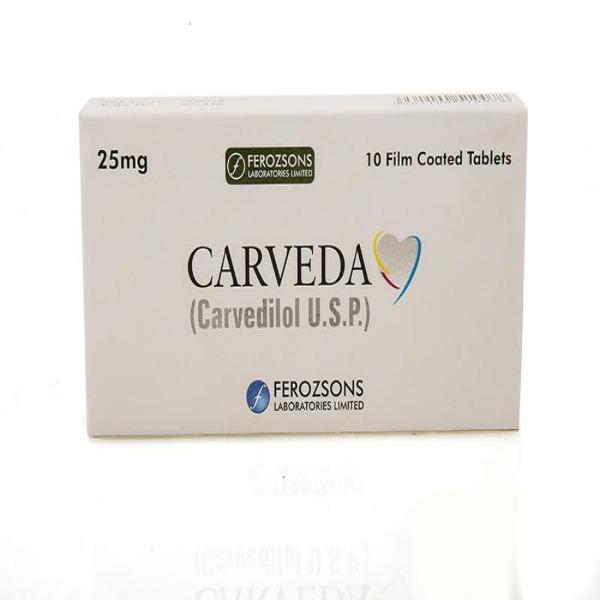 Carveda Tablets 25mg 10s – Medical Bazar