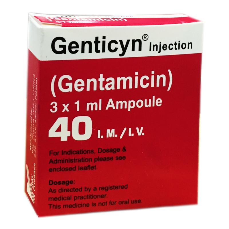 Genticyn Injection 40mg 1mlx3 Ampoules – Medical Bazar