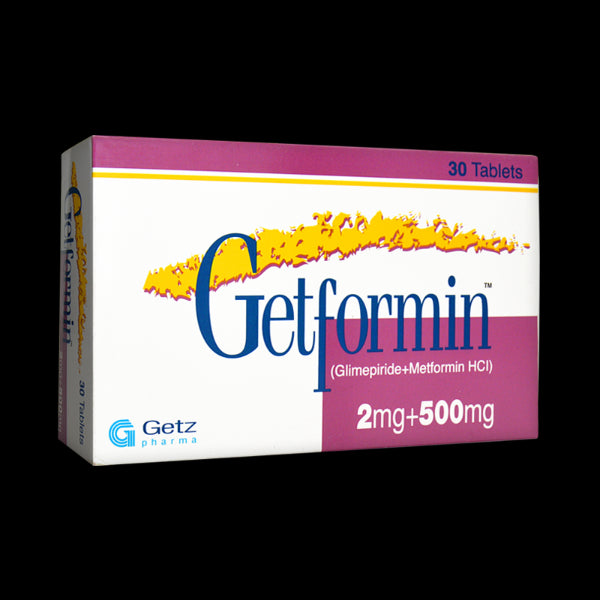 Getformin Tablets 2/500mg 30's – Medical Bazar