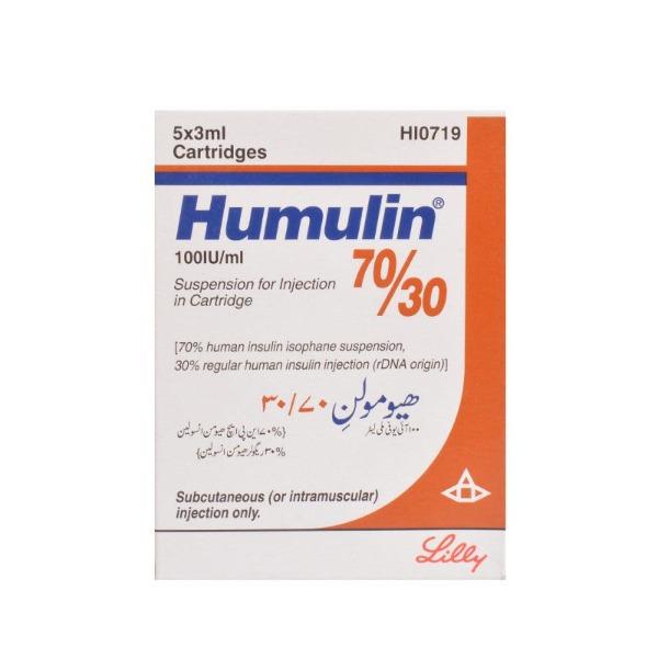 Humulin 70/30 Injection 100 Iu 5 Cartridgesx3ml – Medical Bazar