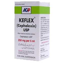 Keflex Suspension 250mg 60ml 1's – Medical Bazar