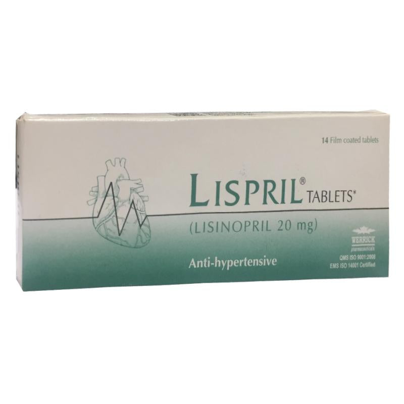Lispril Tablets 20mg 14's – Medical Bazar
