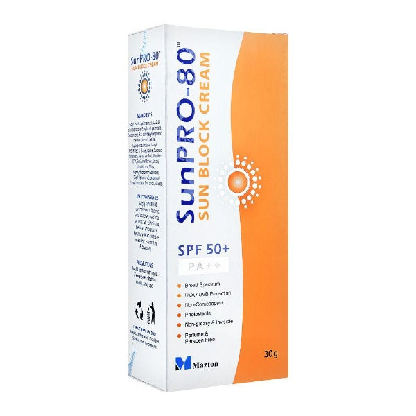 Sunpro-80 Spf50+ 30G – Medical Bazar