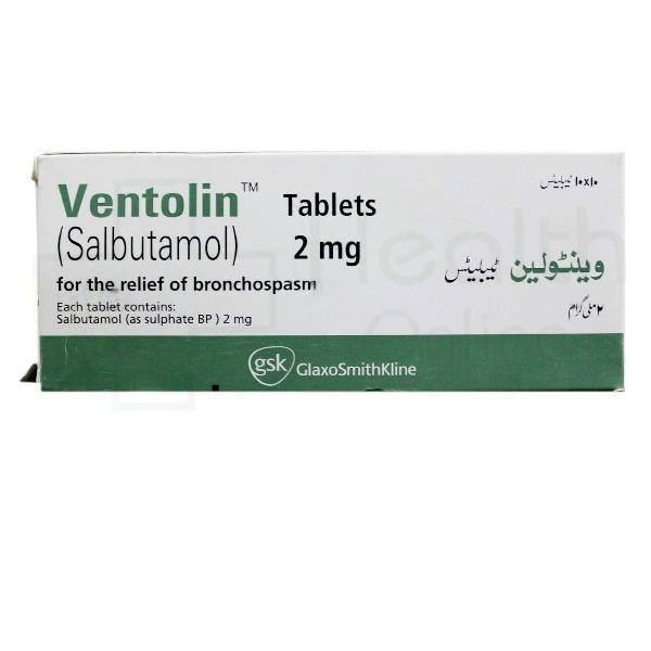 Ventolin Tablets 2mg 100's – Medical Bazar