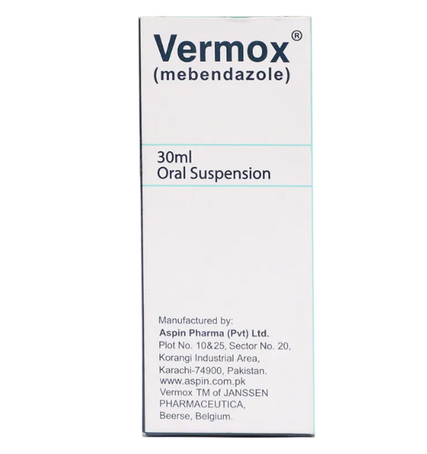 Vermox Suspension 100mg 30ml – Medical Bazar