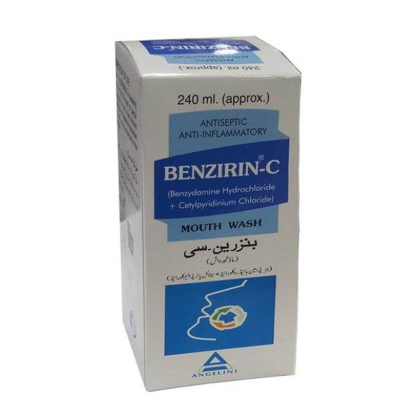 benzirin-c mouth wash 240ml 1's – Medical Bazar