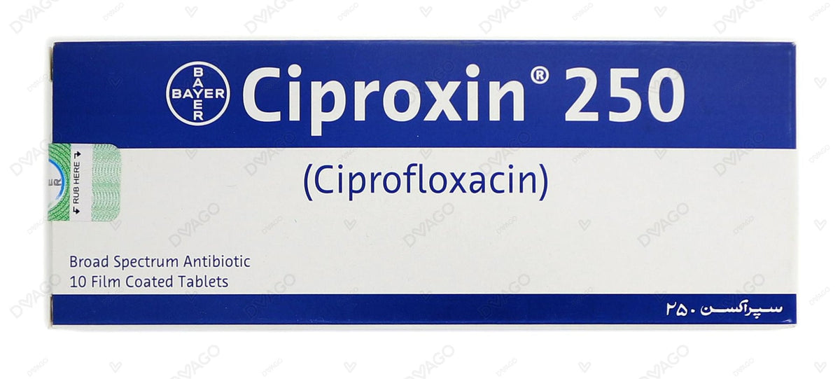 Ciproxin Tablets 250mg 10's – Medical Bazar